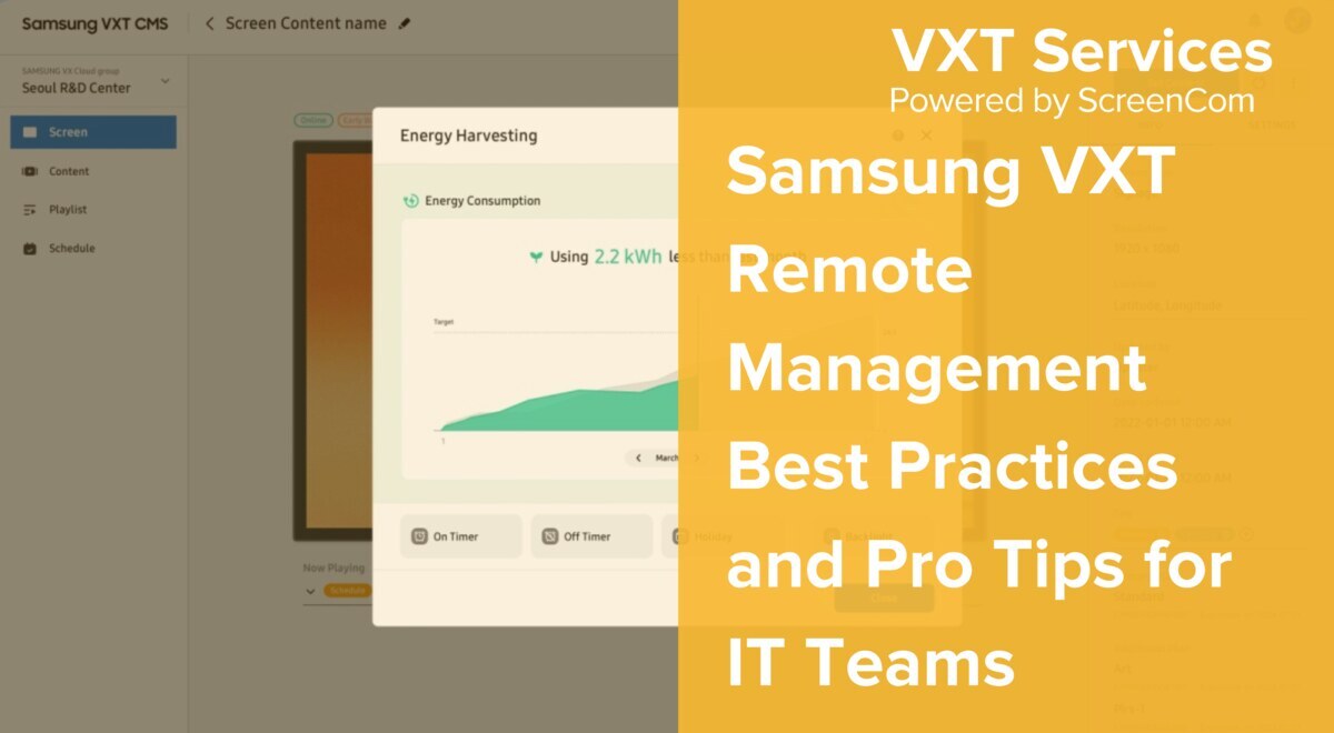 Power Your Business Displays with Samsung VXT | VXT Services